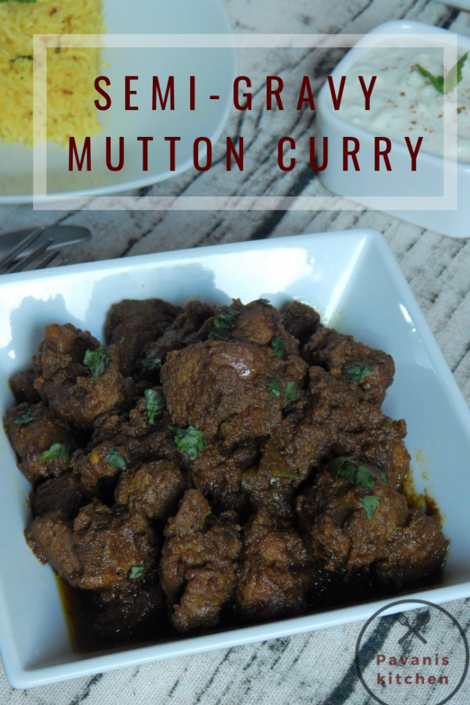 Semi-Gravy Mutton Curry | Mutton Gojju - Pavanis Kitchen
