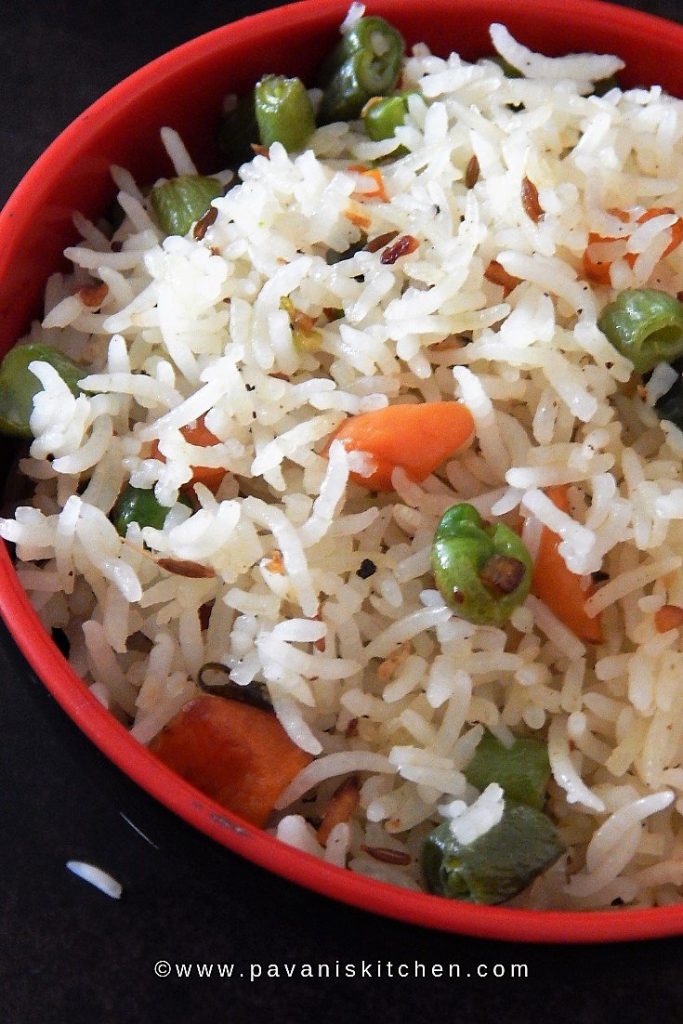 Chilli Garlic Fried Rice | Easy Chilli Garlic Rice - Pavanis Kitchen