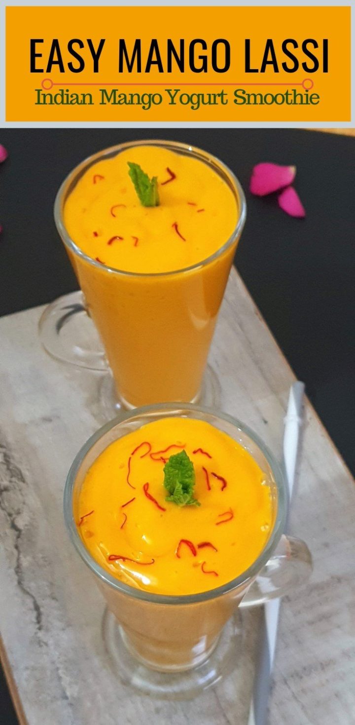 Easy Mango Lassi Recipe | Indian Mango Yogurt Smoothie