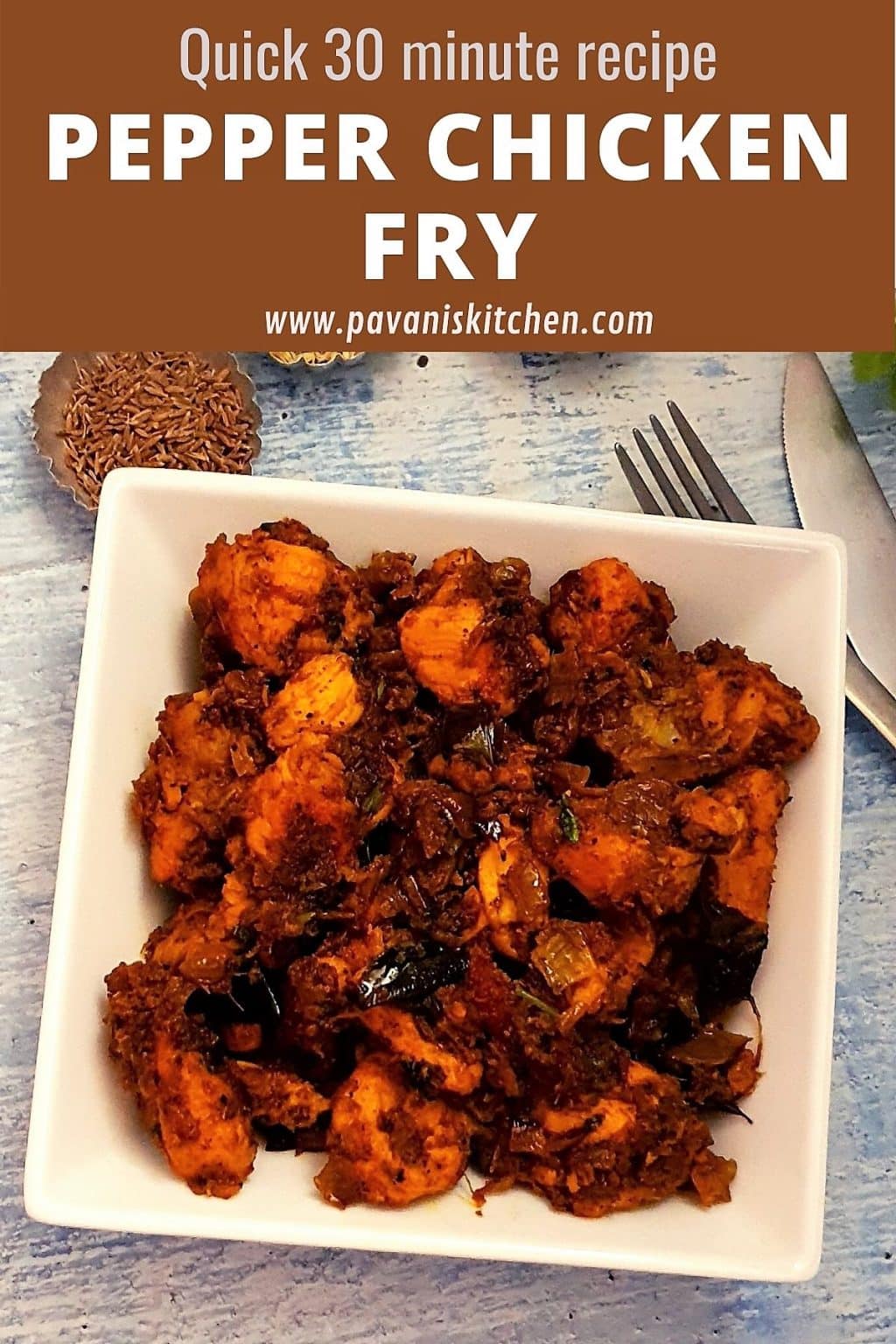Pepper Chicken Fry Recipe |Chicken Dry Roast - Pavanis Kitchen