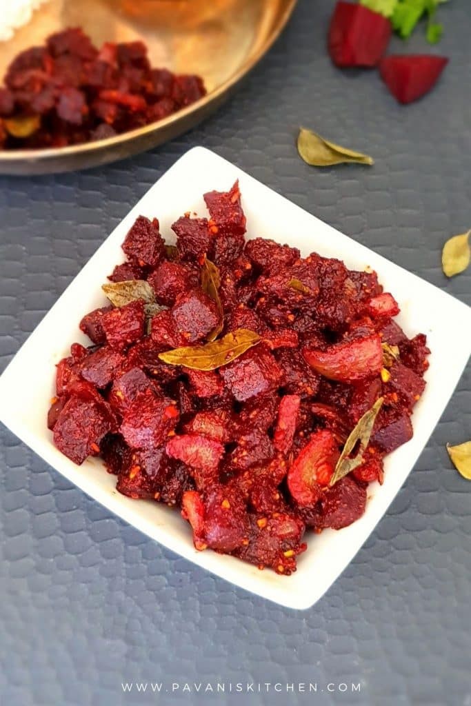 Easy Beetroot Stir Fry | Beetroot Poriyal - Pavanis Kitchen