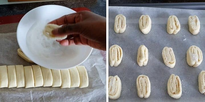 Sweet Palmiers Recipe With Puff Pastry - Pavanis Kitchen