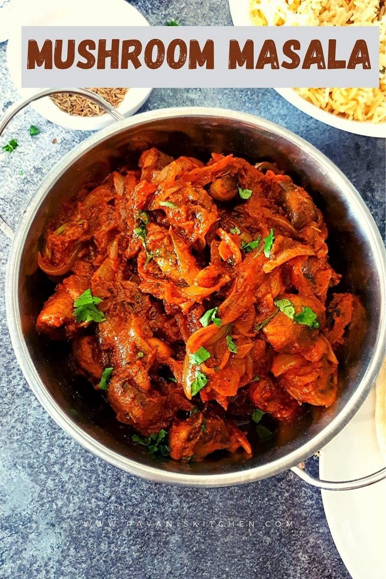 Mushroom Masala Recipe With Video - Pavanis Kitchen