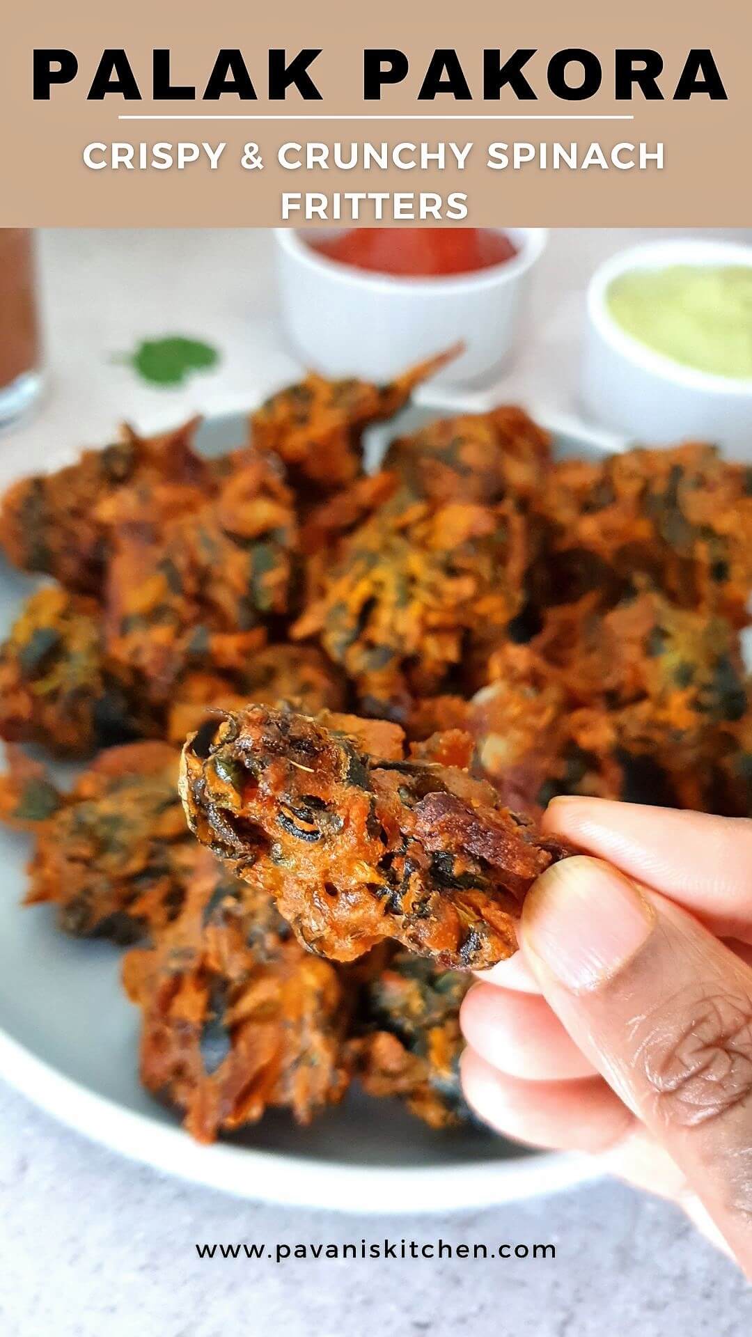 Palak Pakoda(Spinach Pakora) - Pavanis Kitchen