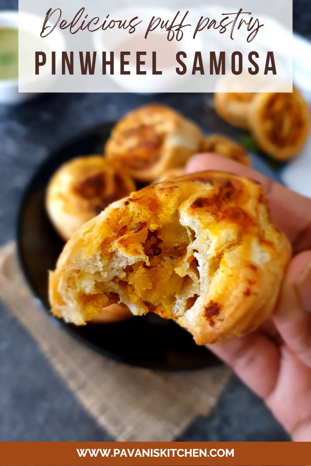 Puff Pastry Samosa Pinwheels (Air Fryer and Baked) - Pavanis Kitchen