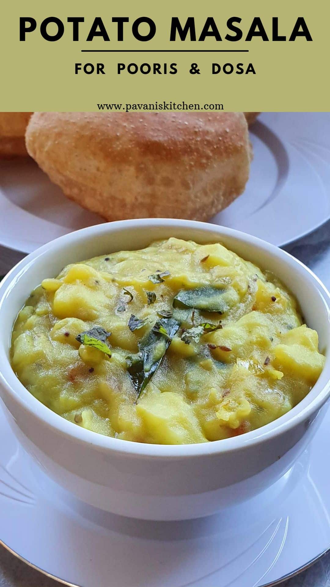 Potato Masala For Poori ( Aloo Masala For Puri) - Pavanis Kitchen